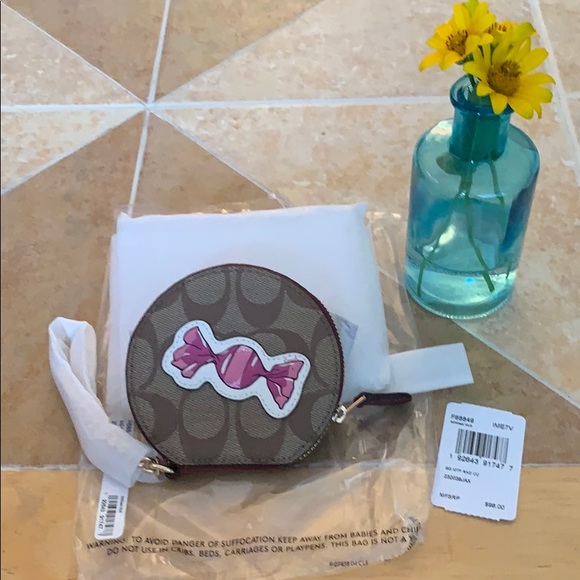 Coach | Bags | Coach Round Case In Canvas With Candy | Poshmark